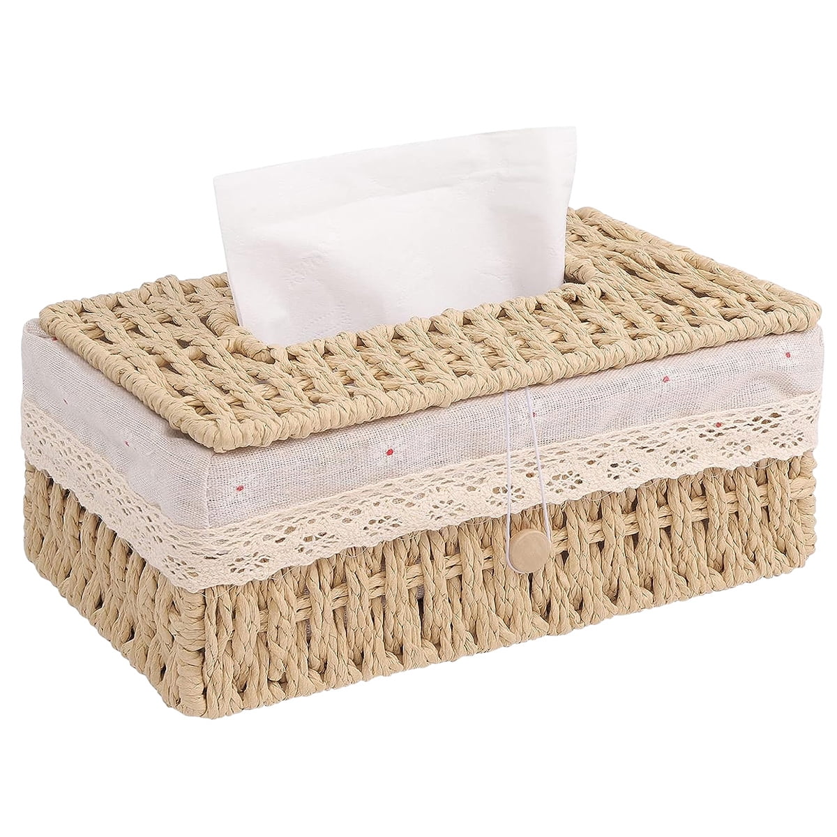 Tissue box made of paper rope, tissue box tissue dispenser with lining ...