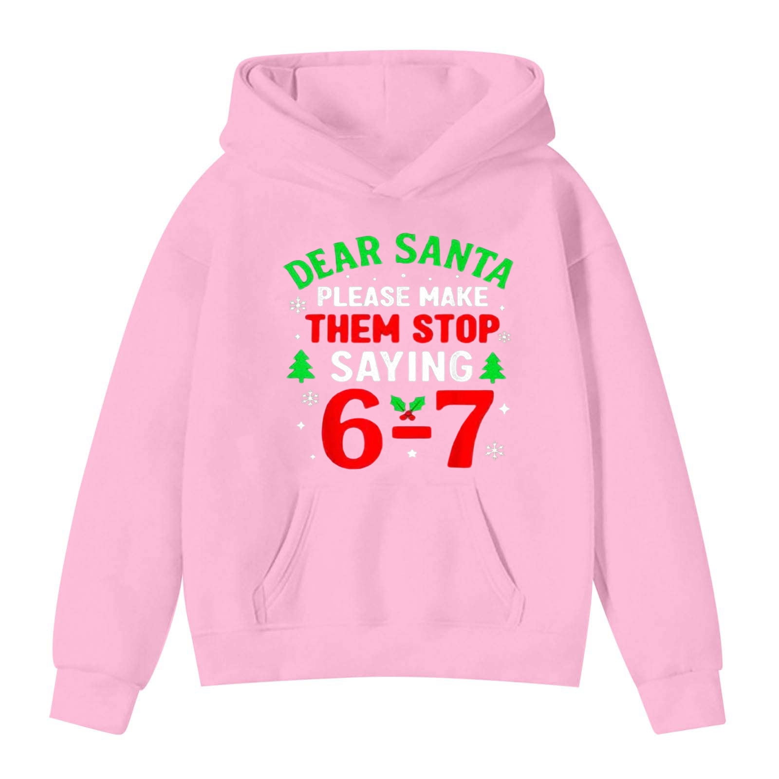 Tisuna 67 Hoodie For Girls Boys Child Letter Print Long Sleeve Hooded ...