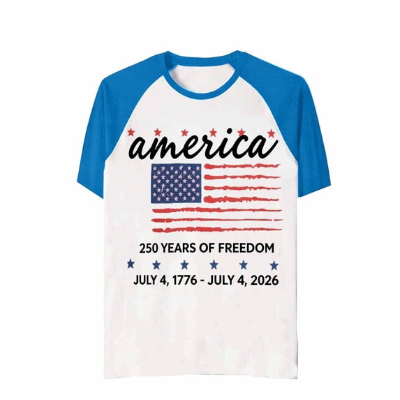 Tisuna Boys July 4Th T Shirts Kids Short Sleeve Crew Neck American Flag ...