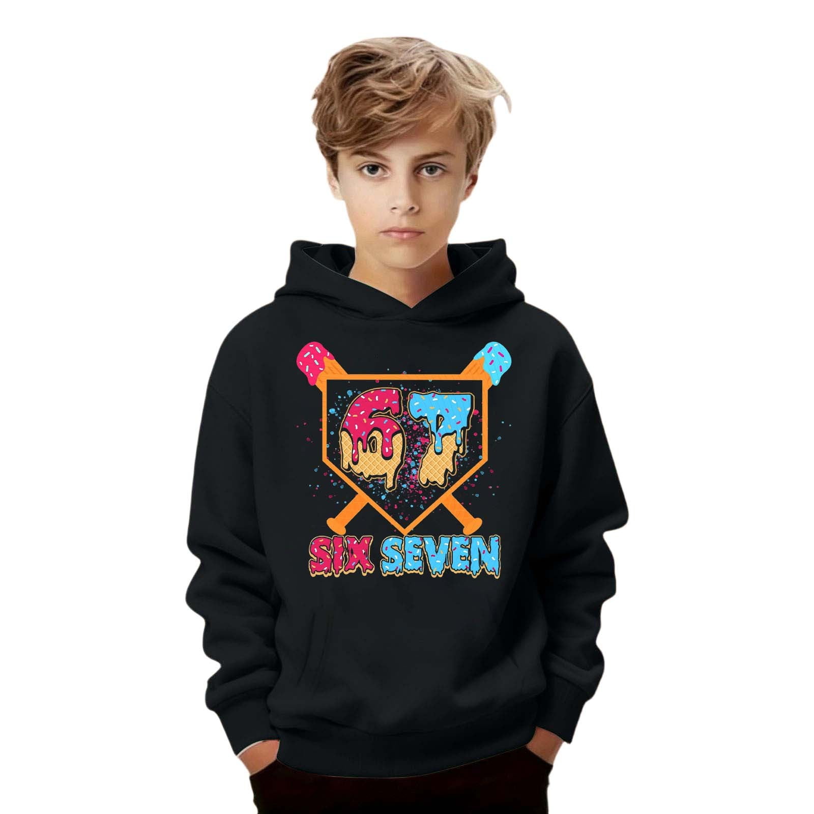 Tisuna Crewneck Sweatshirt For Girls Child 67 Print Long Sleeve ...