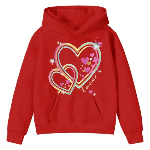 Tisuna Hoodie For Child Girls 67 Print Long Sleeve Hooded Tops ...