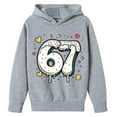 Tisuna Hoodie For Child Girls 67 Print Long Sleeve Hooded Tops ...