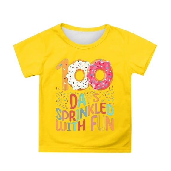 Tisuna Kids School Wear T-Shirt For Girls Boys Letter Print Short ...