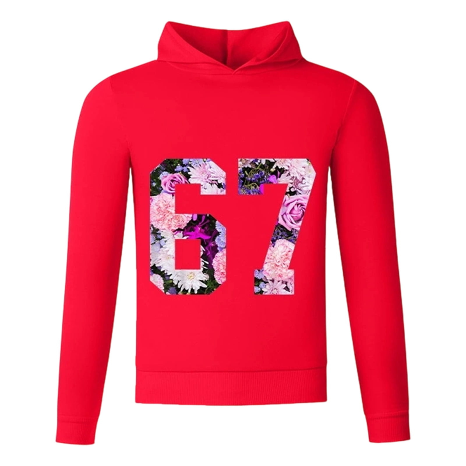 Tisuna Little Girls Hoodie 67 Floral Print Long Sleeve Hooded Tops ...