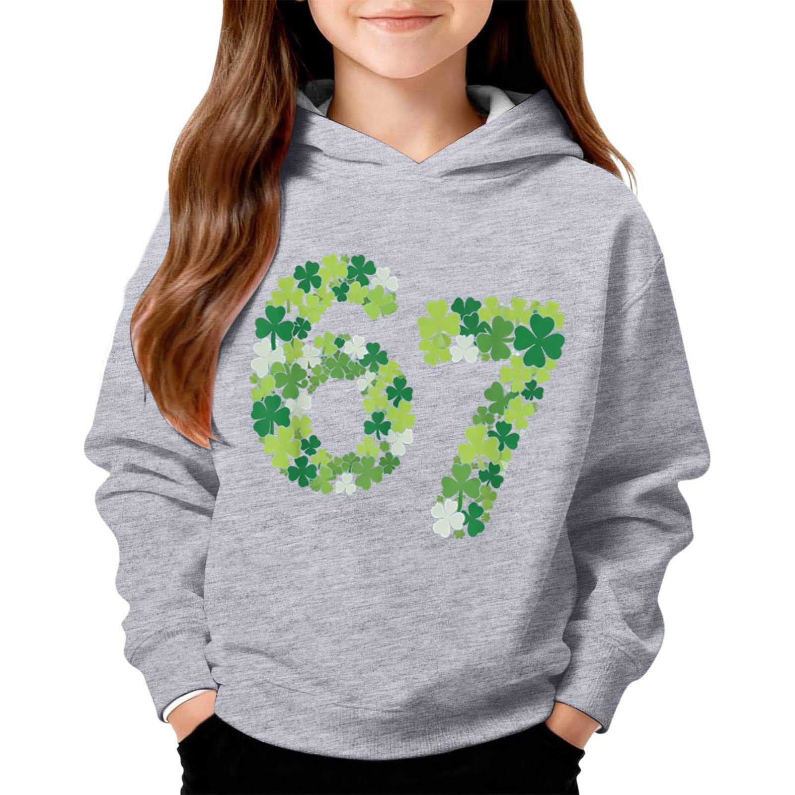 Tisuna St. Patrick'S Day Hoodies 67 Clover Print Long Sleeve Hooded ...