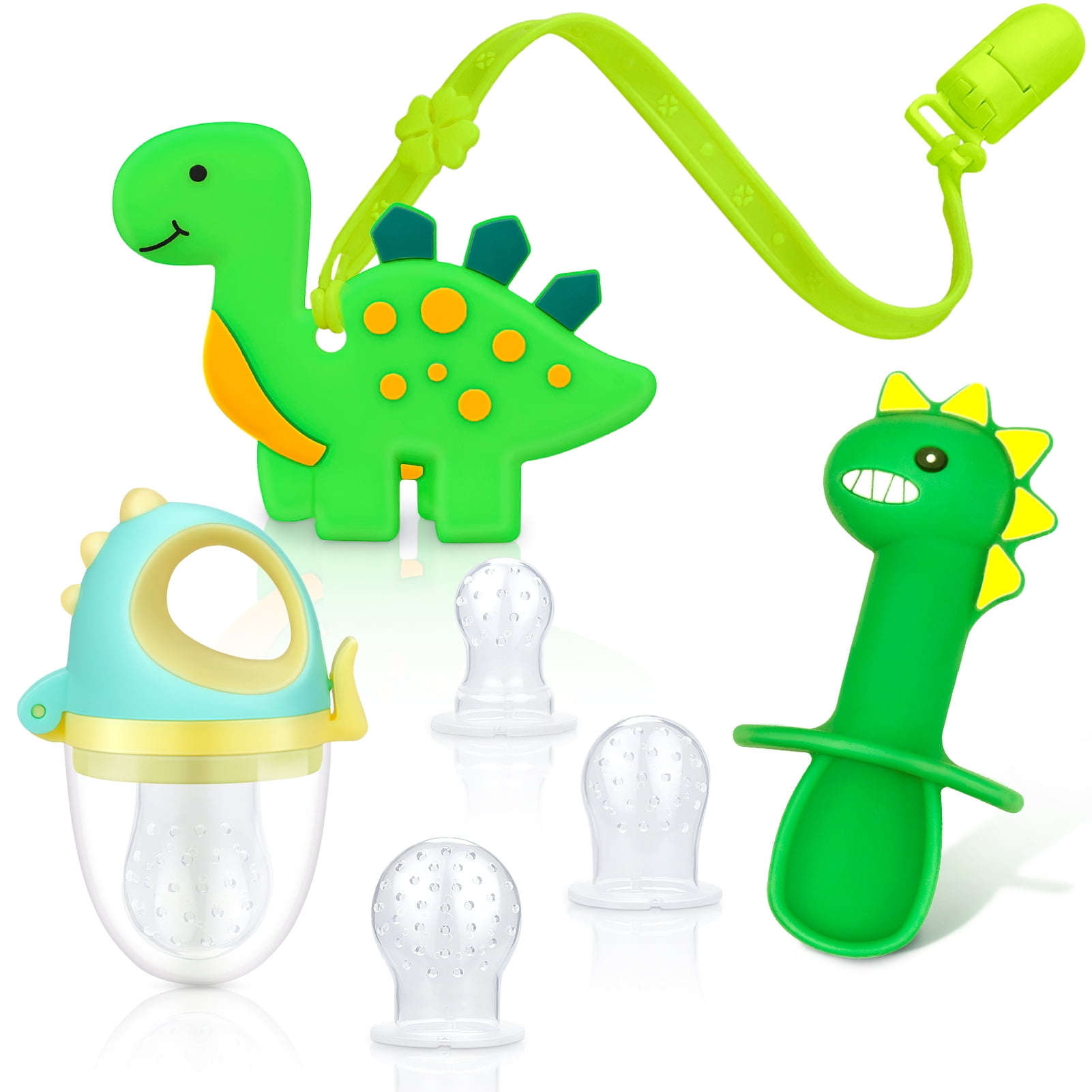 TitaCare Dinosaur Baby Teething Toys Set, Dinosaur Teether, Dinosaurs ...