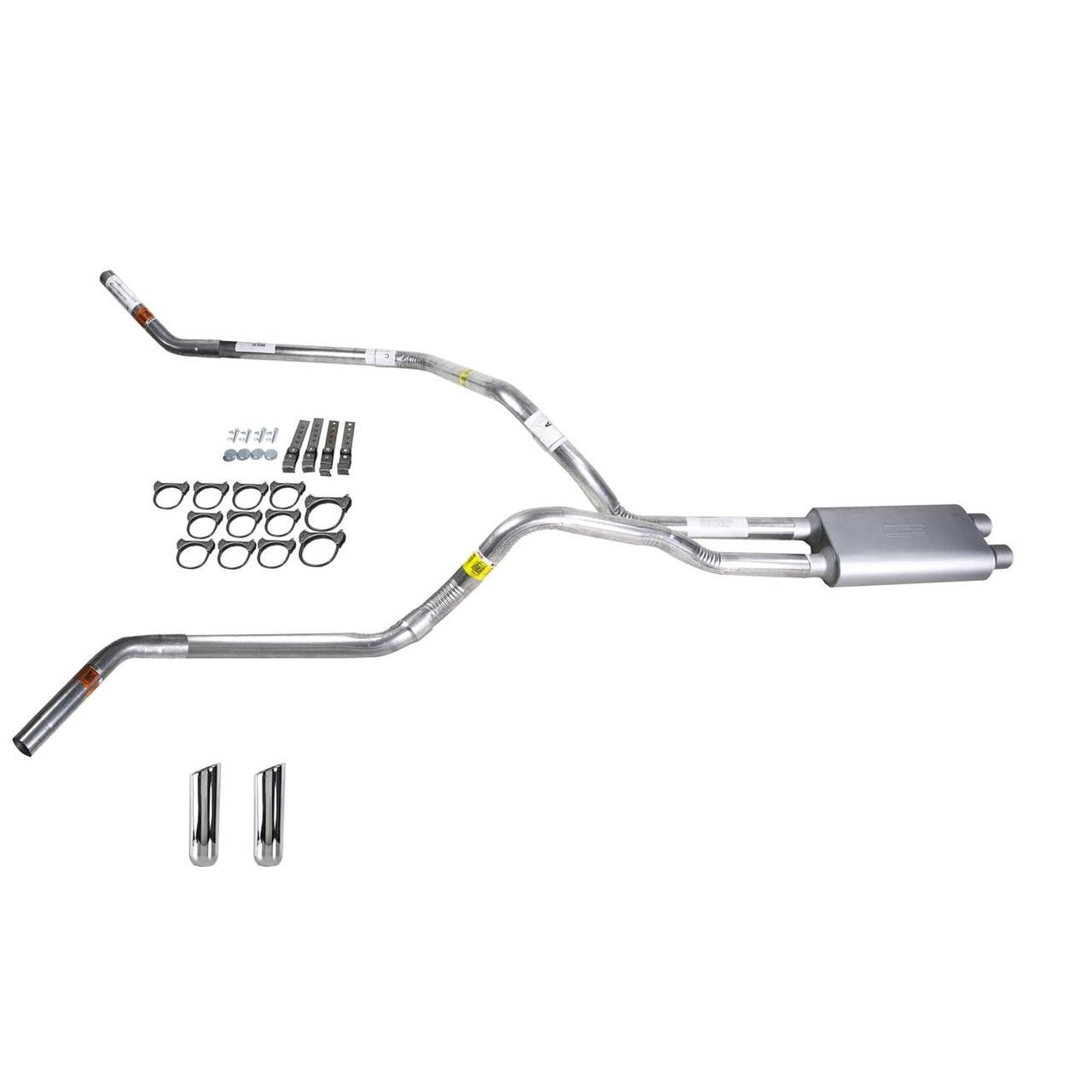 Titan 04-05 dual exhaust 2.5 pipe dual inlet Flowsound Muffler RW Tip ...