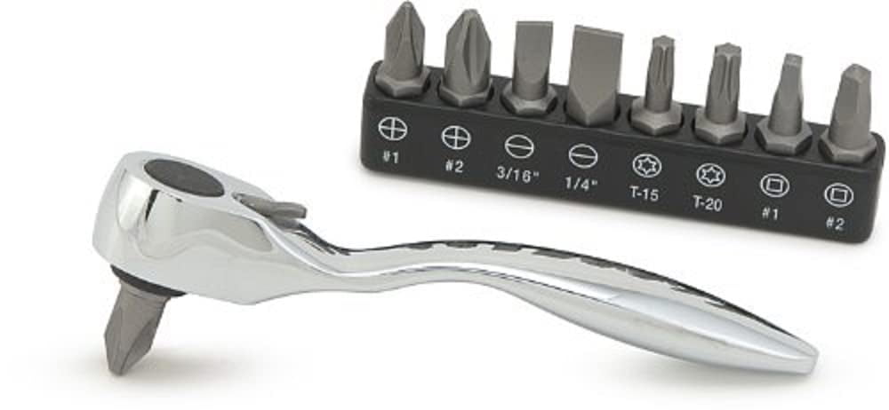 Titan 11205 3-1/2-Inch Offset Micro Ratcheting Bit Driver and Bit Set ...