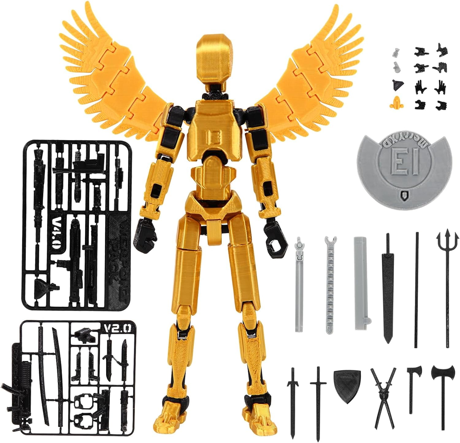 3D Printed Figurines Dummy 13 Magnetic Action Figure Set - 3D Printed ...