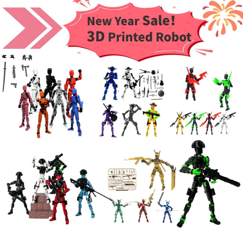 Titan 13 Action Figure Set, 3d Printed Multi-Jointed Movable Dummy 13 ...