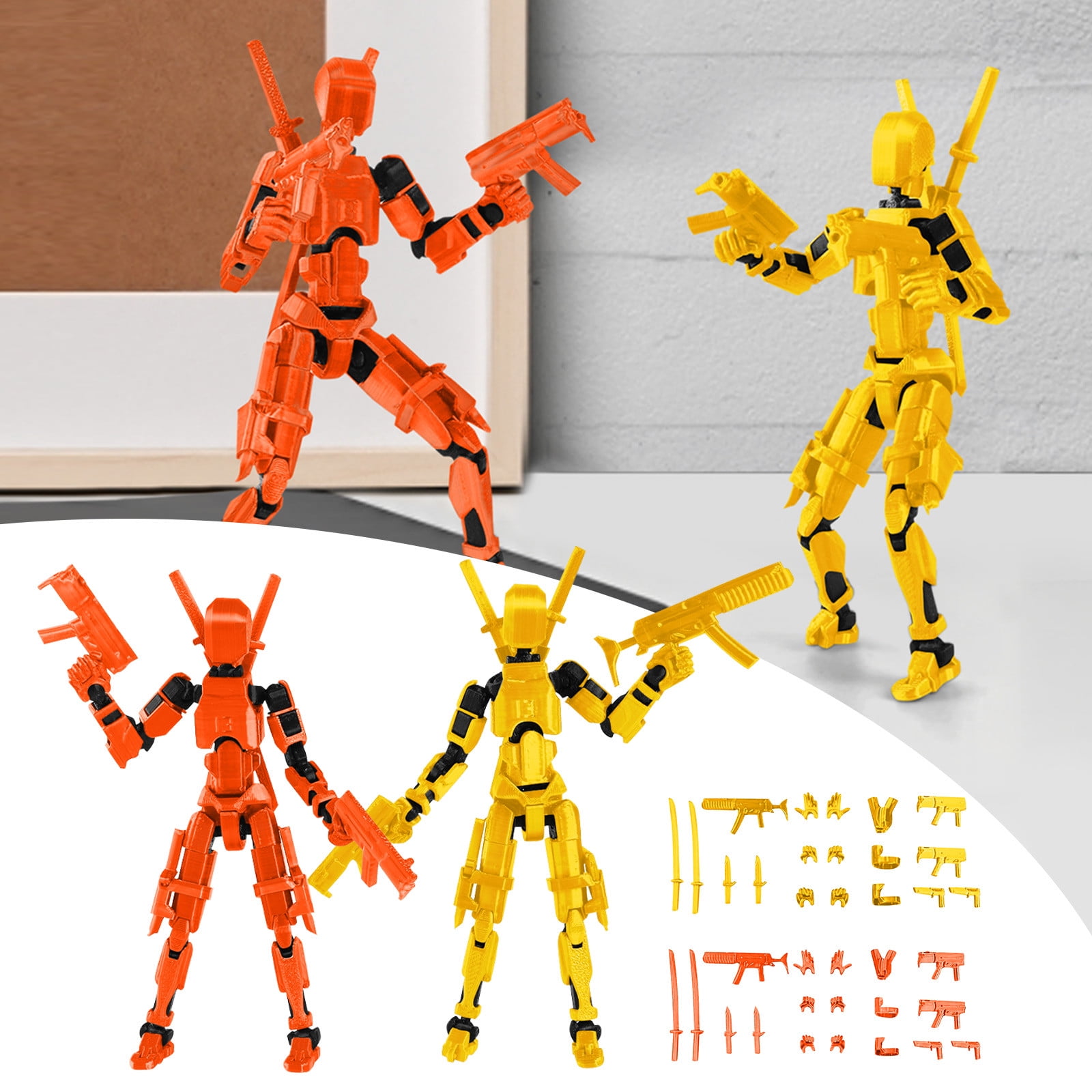 Titan 13 Action Figure Set, Fully Assembled, 3D Printed Multi-Jointed ...