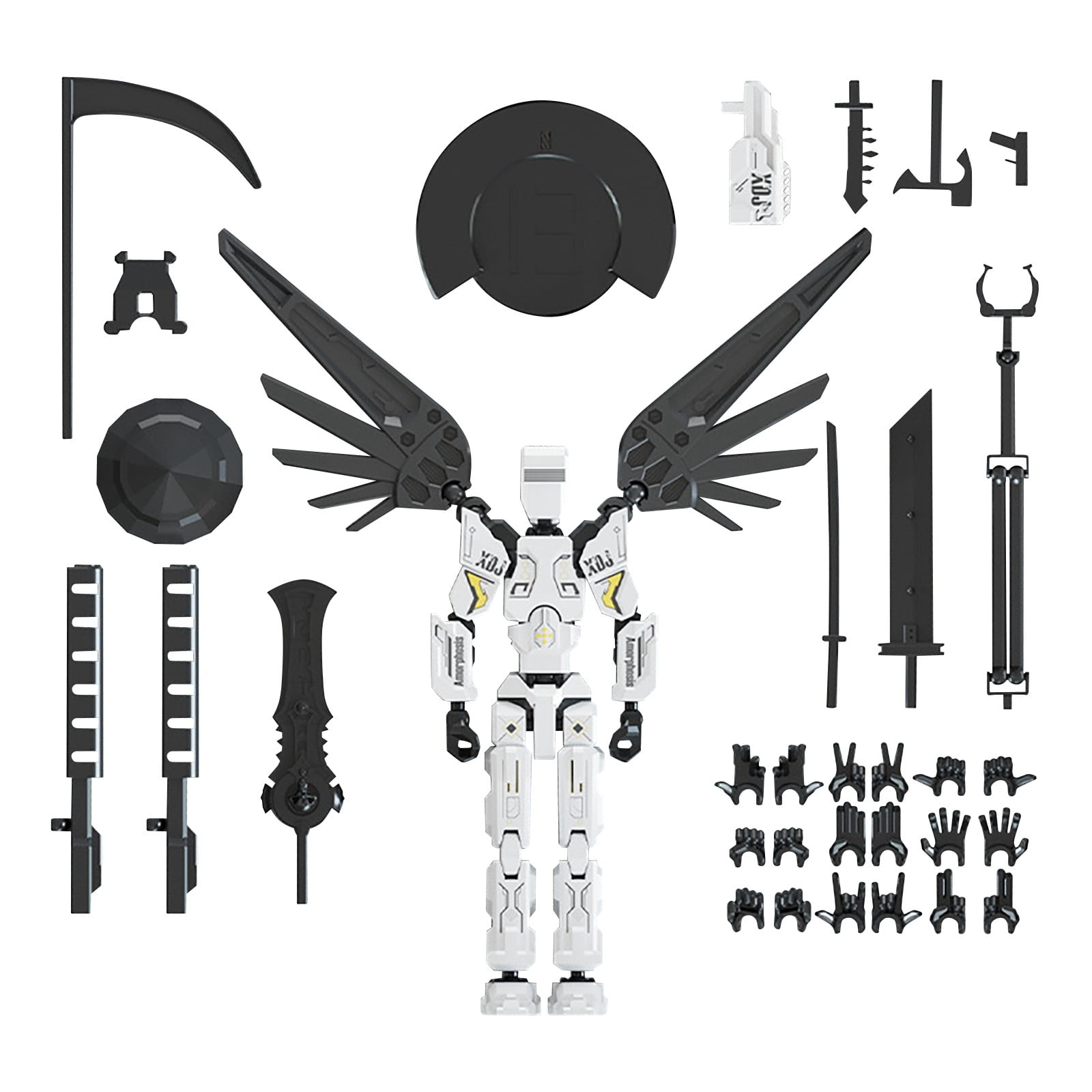 Titan 13 Action Figure, T13 Action Figure Robot, Stikbot Toys with Weapon Accessories, 3D ...