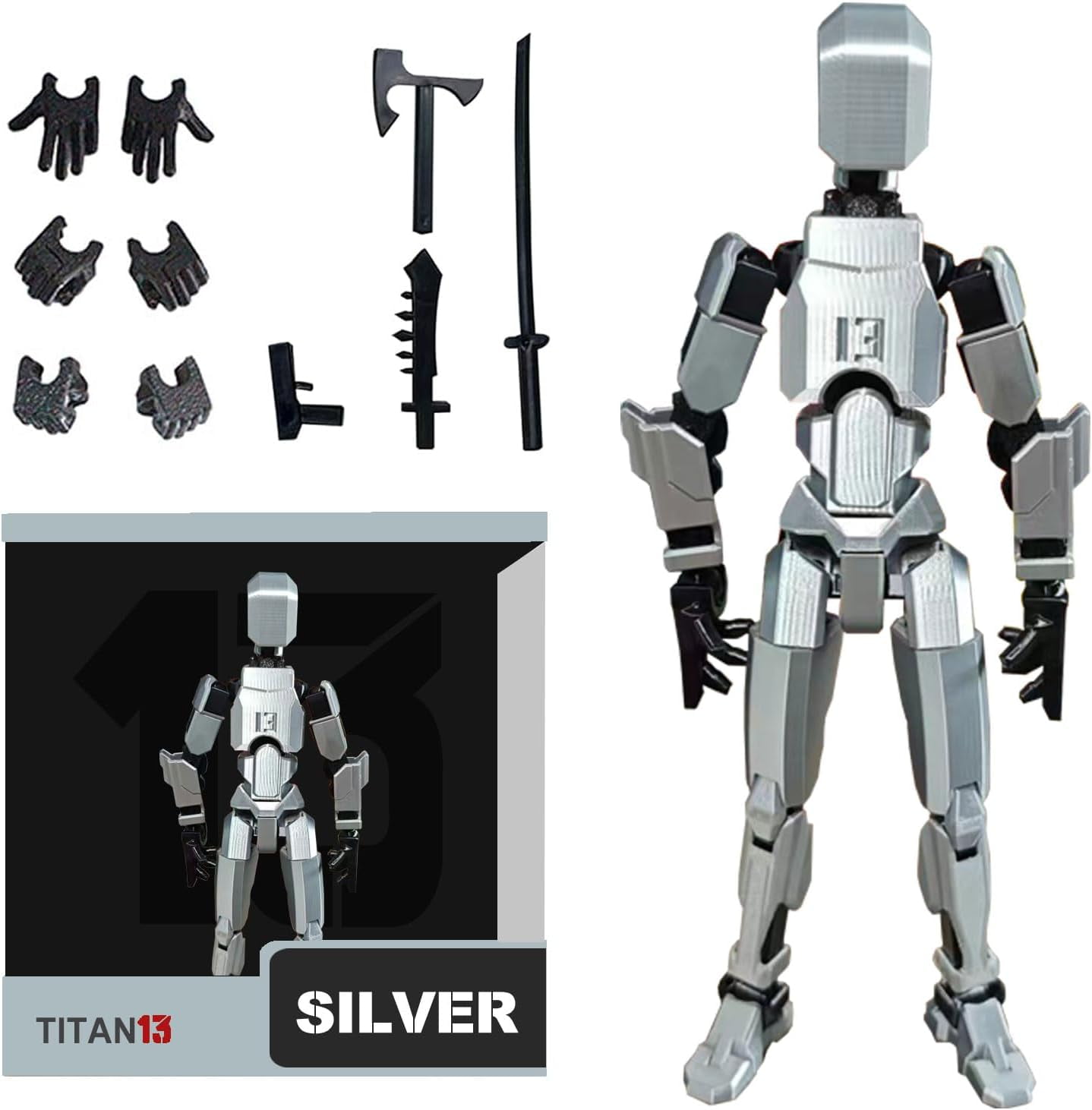 Titan 13 Action Figure, T13 Action Figure 3D Printed Multi-Jointed ...