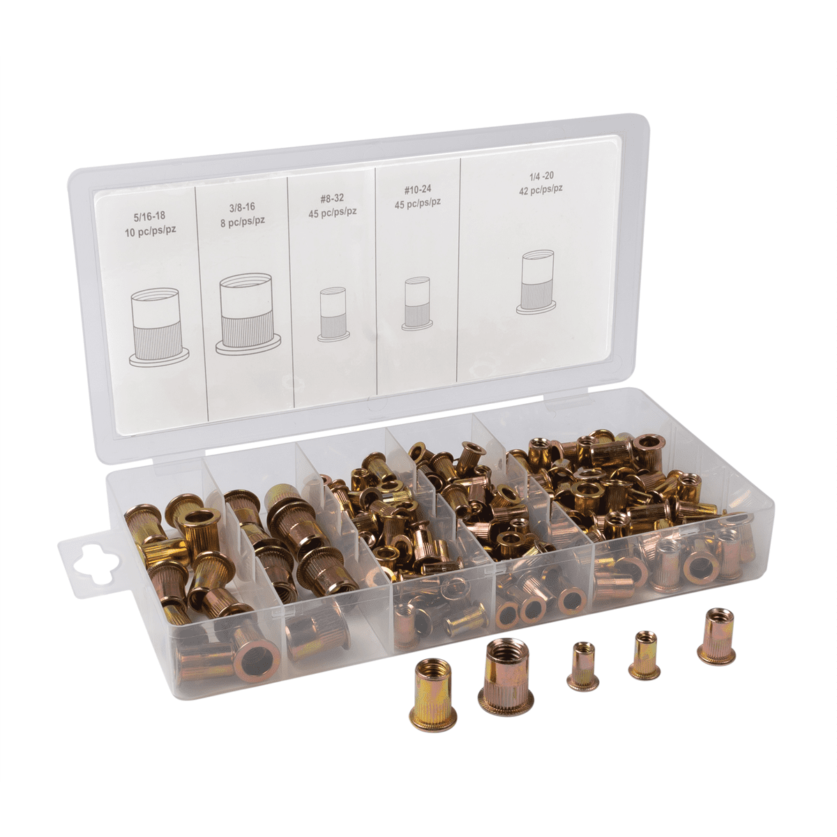 Titan 150 pc. Rivet Nut Assortment - Walmart.com