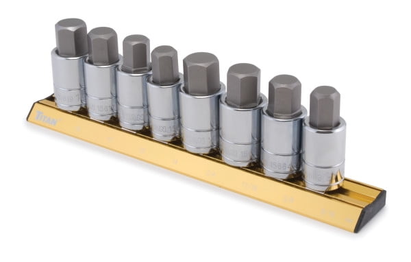 Titan 16132 SAE/Metric Large Hex Bit Socket Set - 8 Piece - Walmart.com