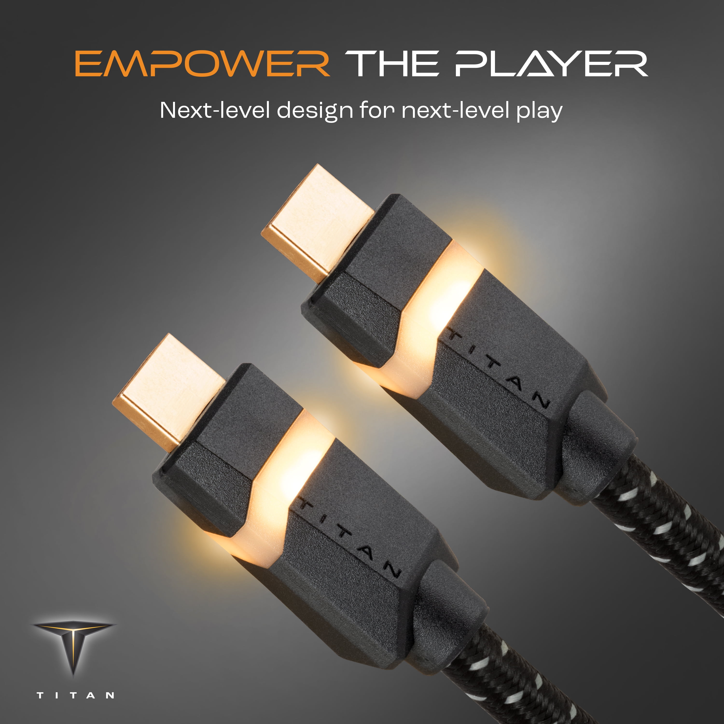 Titan 3ft 8K HDMI 2.1 Cable, LED Gaming Cable, Gold-Plated Connectors ...