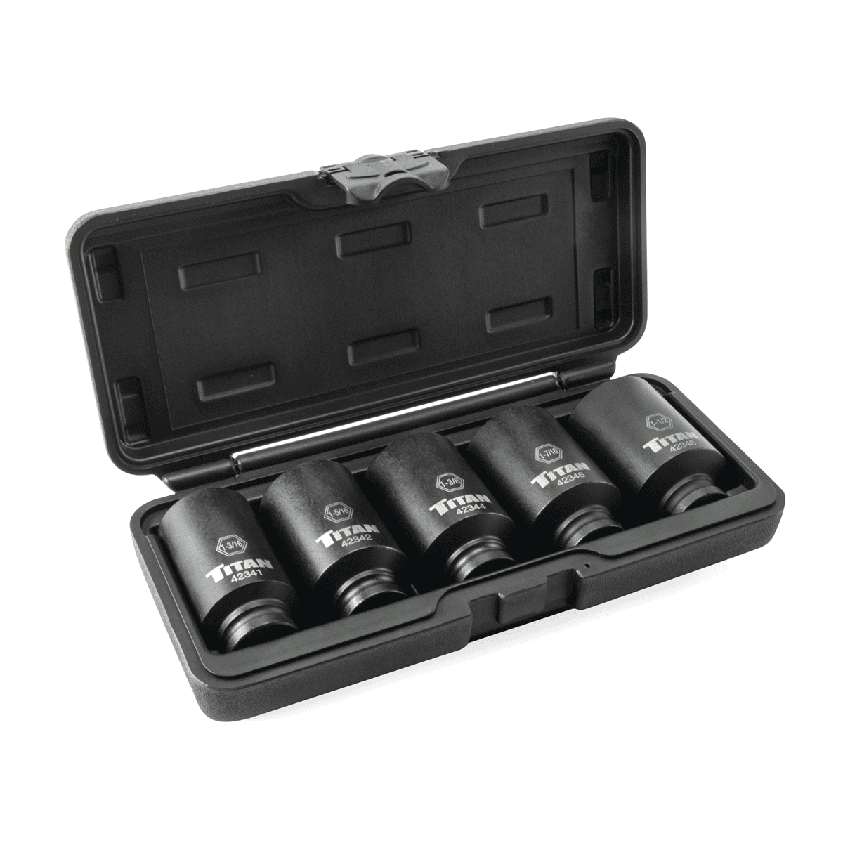 TITAN 5 pc. 1/2 in. Dr Deep Impact Socket Set - Walmart Business Supplies