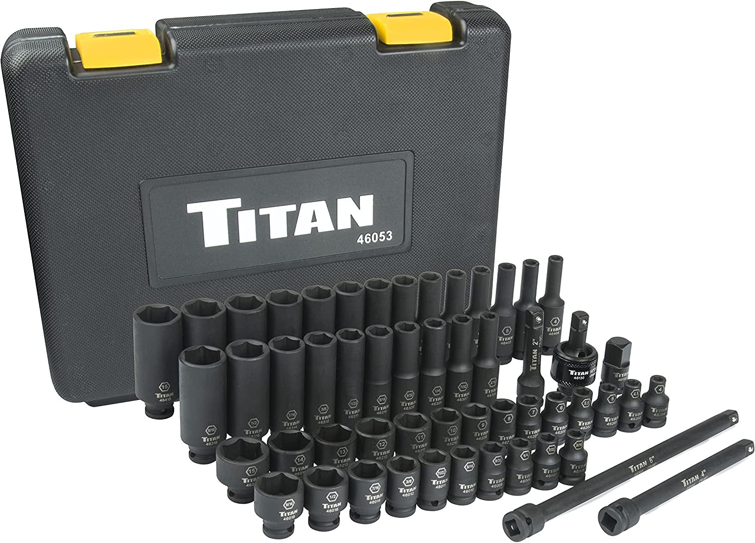 Titan 46053 1/4-Inch Drive SAE & Metric Impact Socket Set - Walmart.com