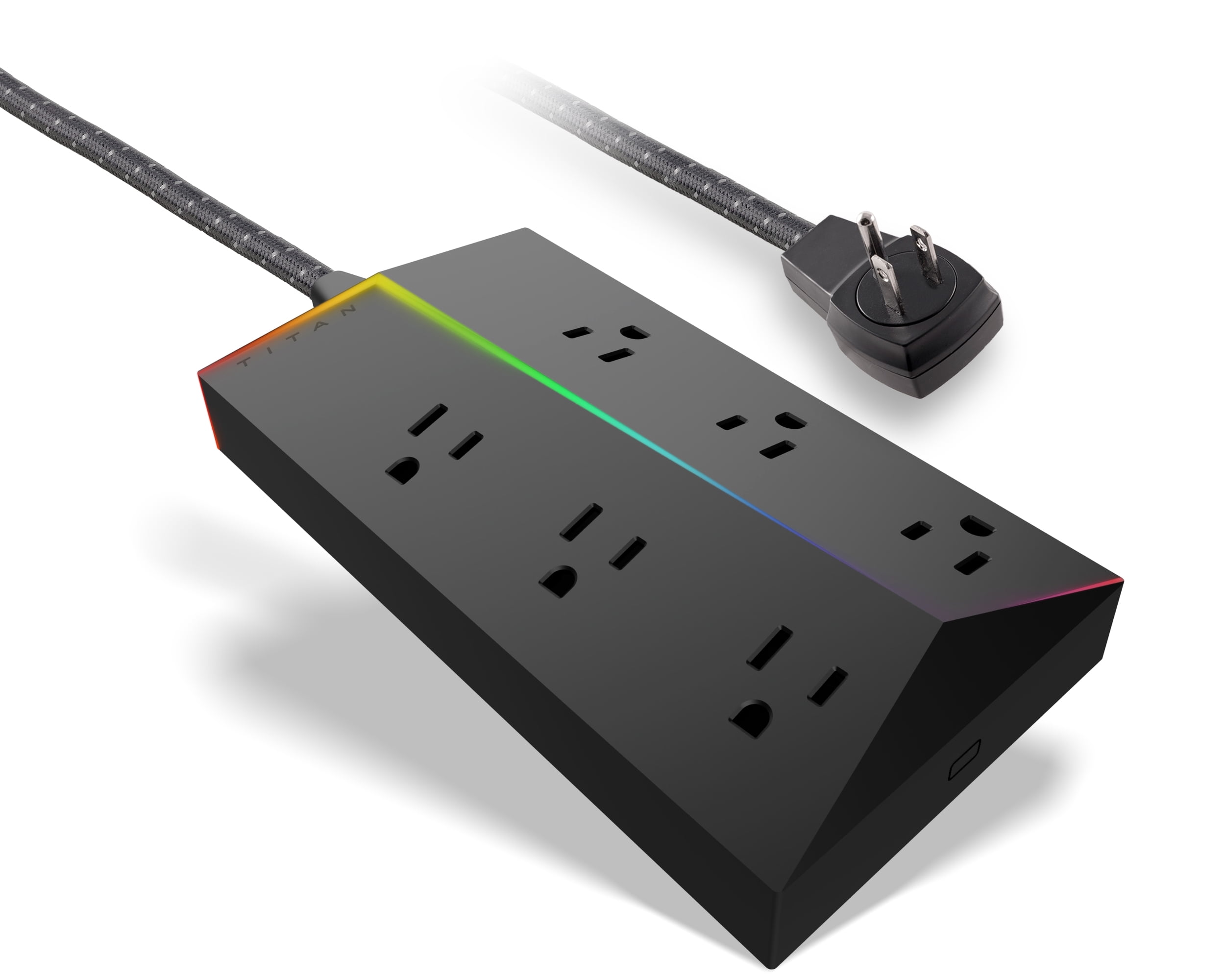 Titan 6-Outlet Surge Protector with LED Lights, 8ft. Extension Cord ...