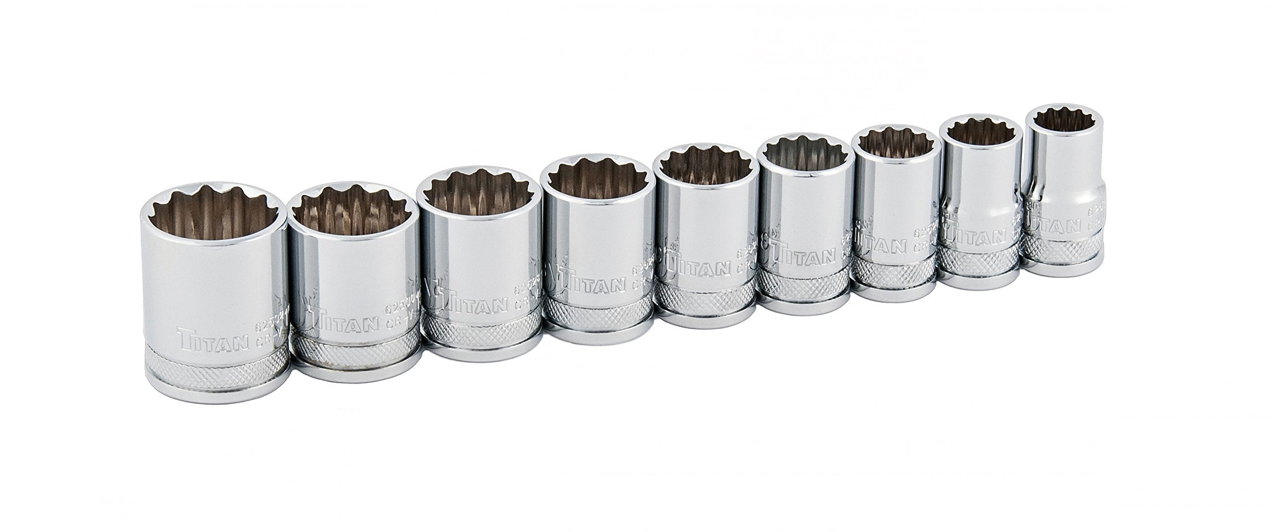 Titan 62500 9pc. 1/2in Dr. SAE Socket Set - Walmart.com