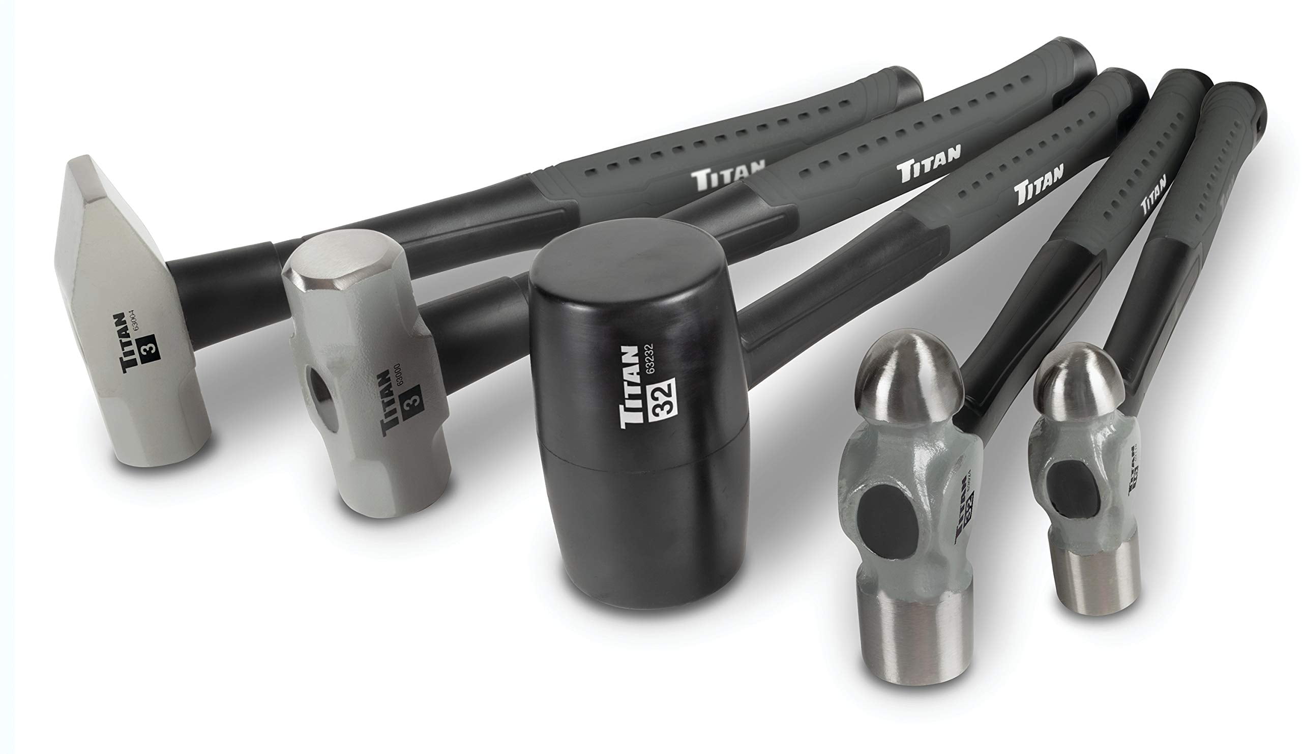 Titan 63125 5-Piece Hammer Set - 16oz & 32oz Ball Pein Hammer, 32oz ...