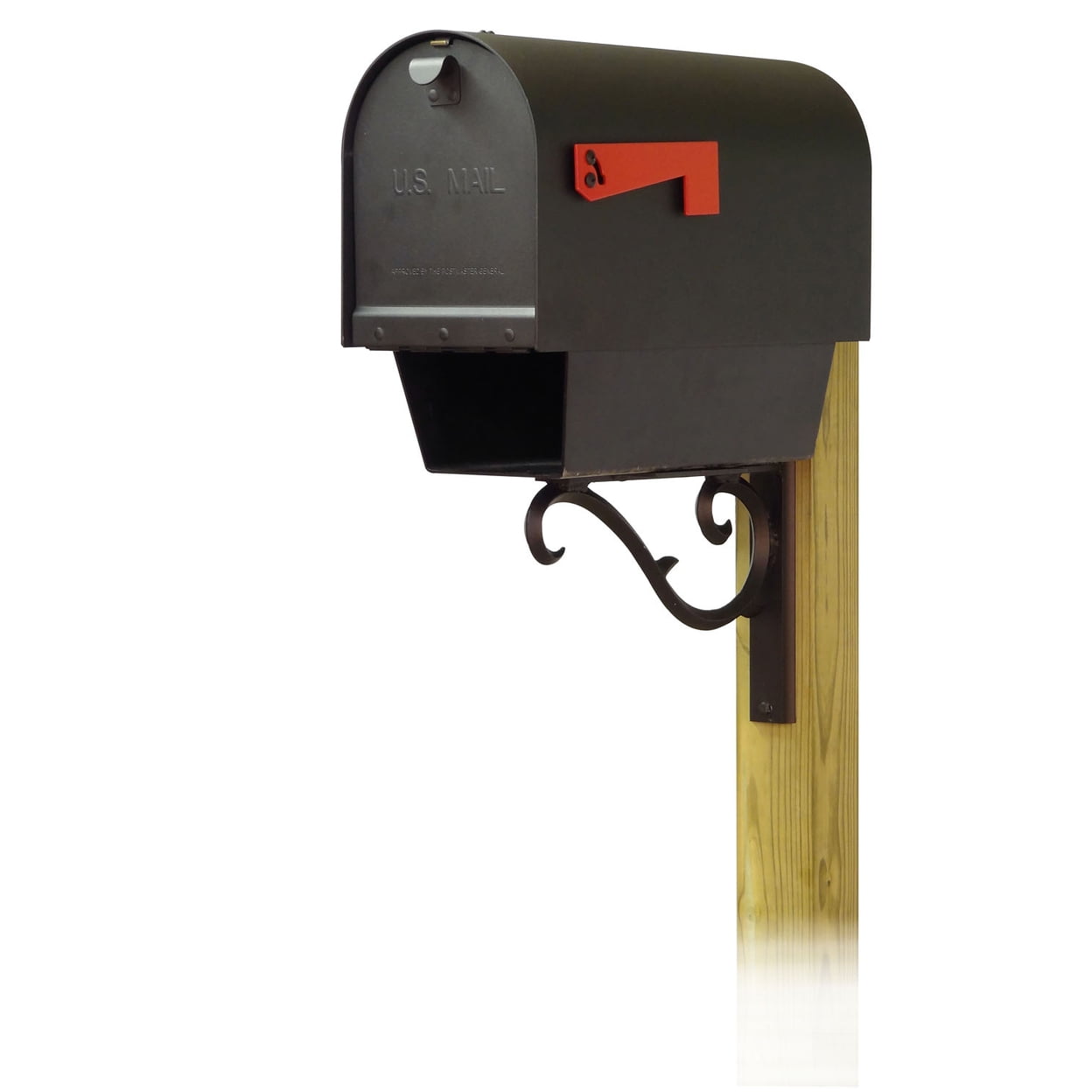 Titan Aluminum Curbside Mailbox with Newspaper tube and Sorrento front ...