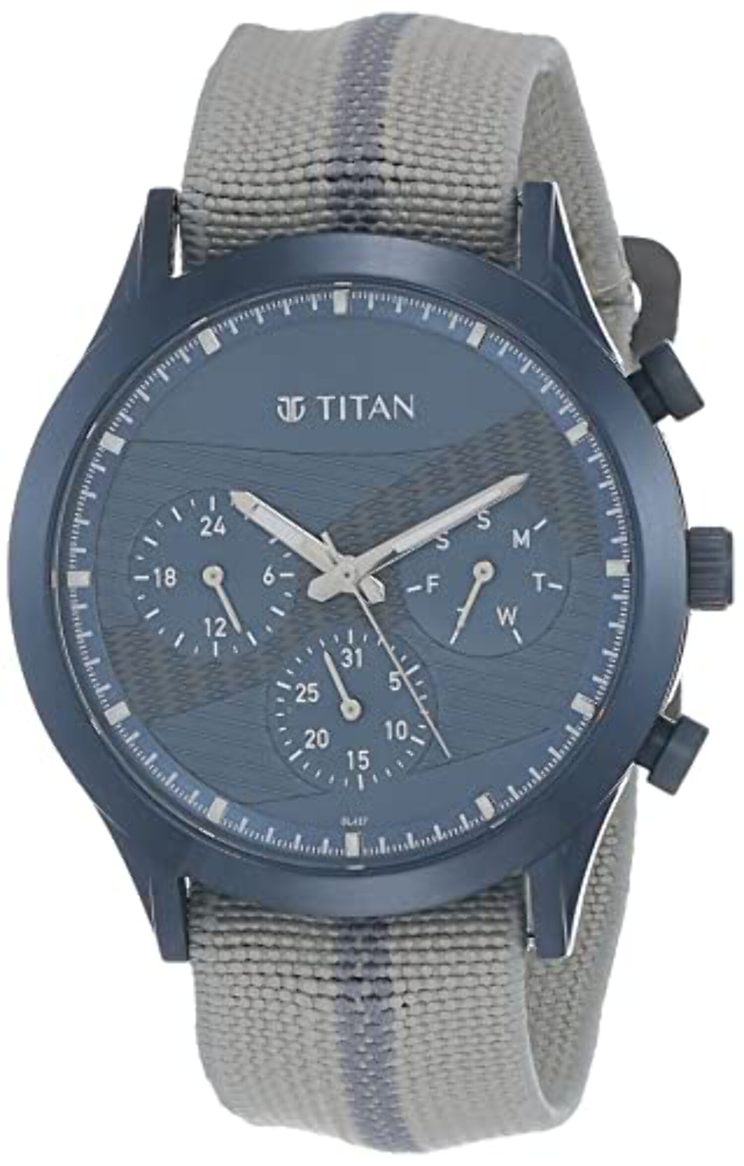 Titan Analog Blue Dial Men's Watch-90129QP01 - Walmart.com