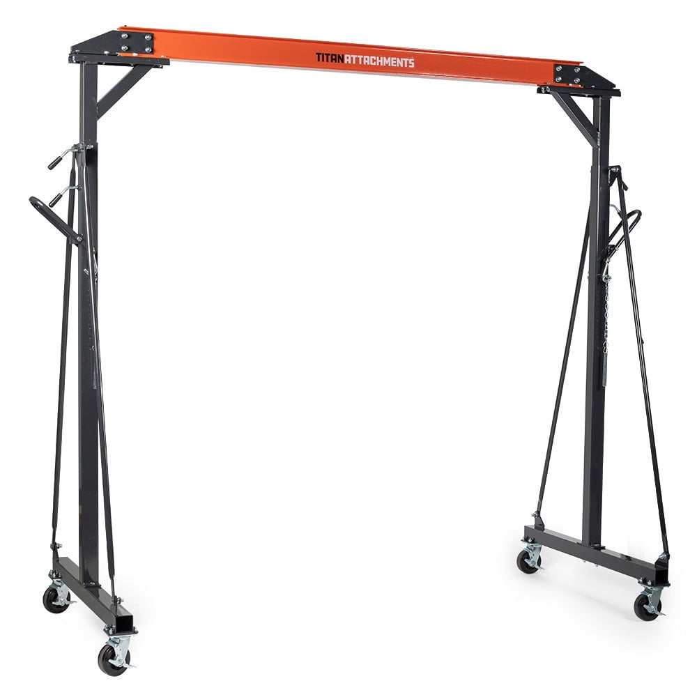 Titan Attachments 1 Ton Adjustable Steel Gantry Crane, Portable, Heavy ...