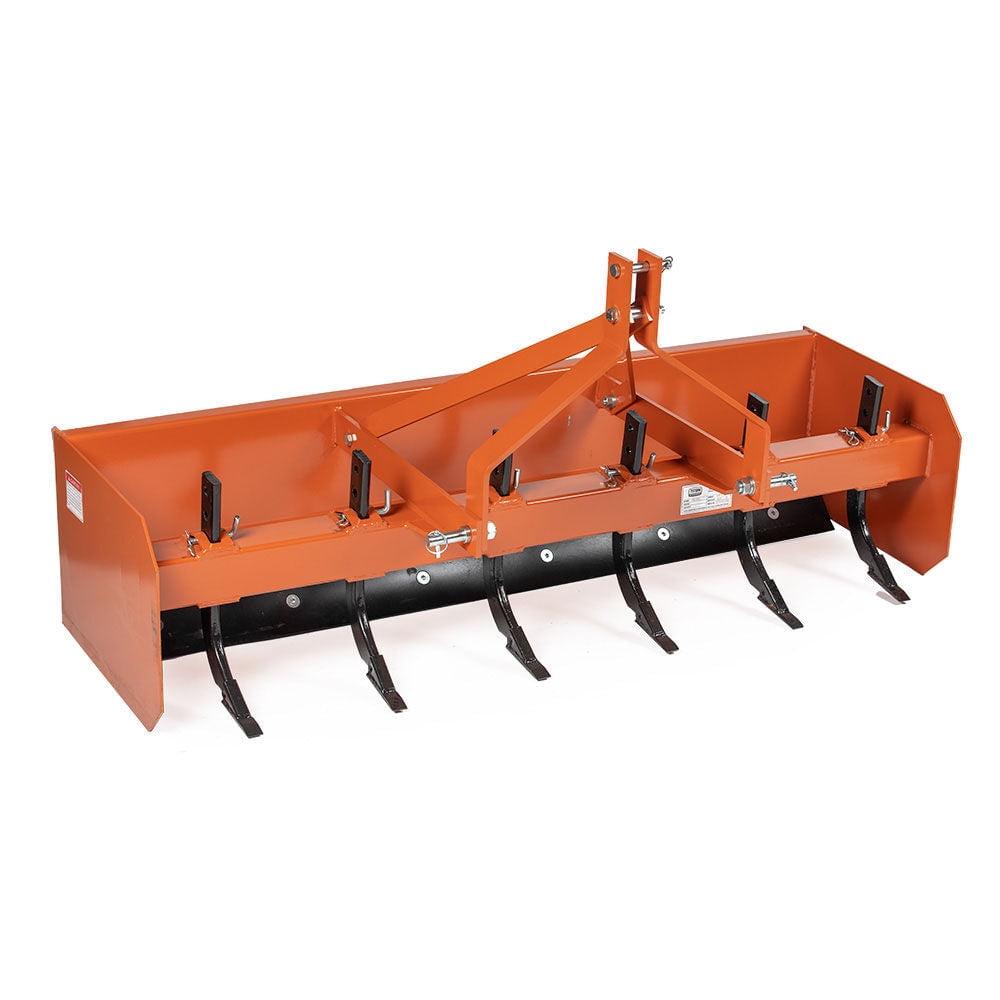 Titan Attachments 3 Point 6FT Rear Box Blade Scraper Grader, Category 0 ...