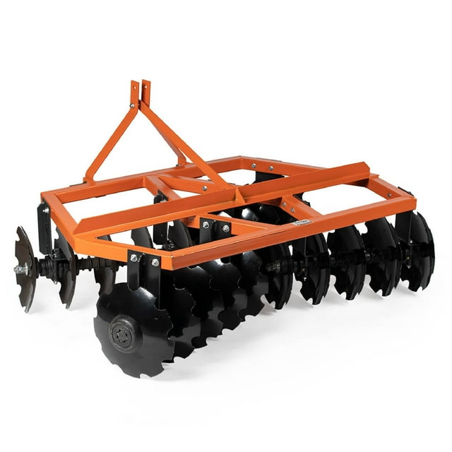Titan Attachments 6ft Disc Harrow Plow for Cat 1 Tractors, Notched 16 ...
