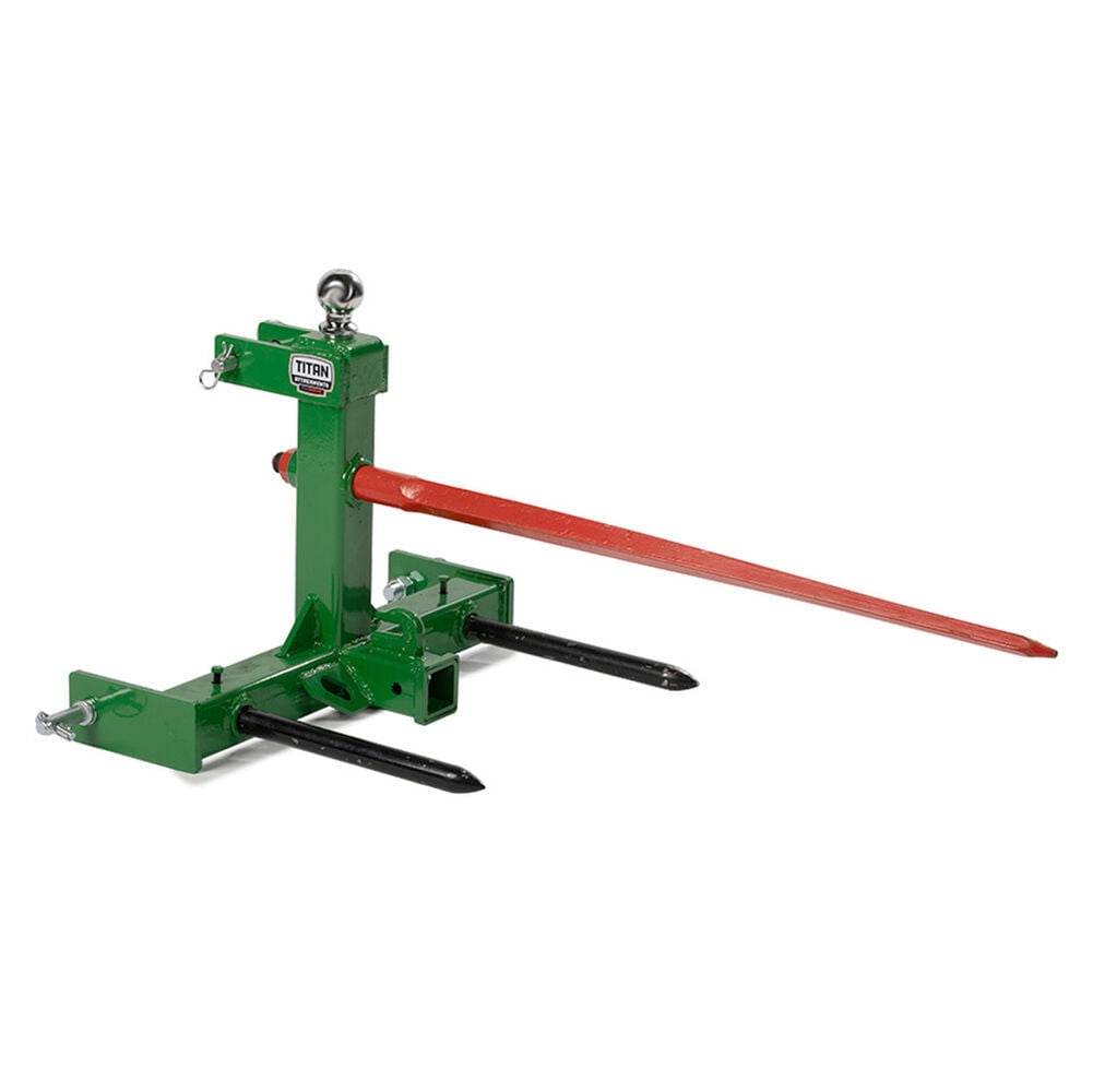 Titan Attachments 3 Point Gooseneck Tractor Trailer Hitch, 43" Hay Bale ...