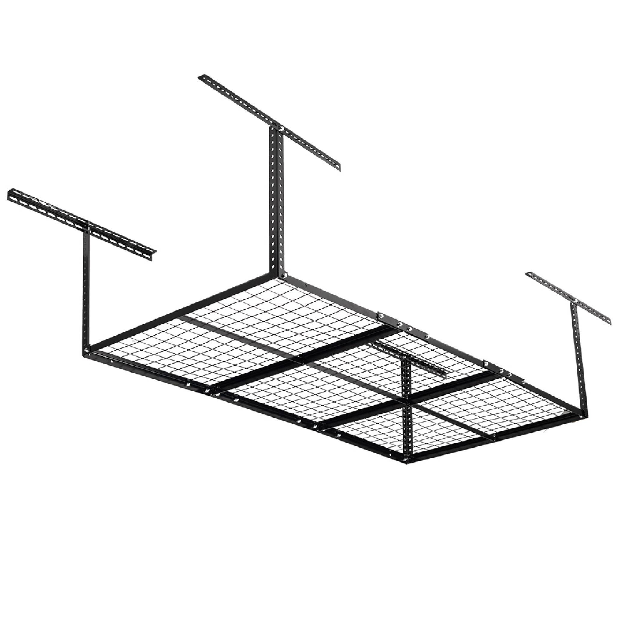 Titan Attachments 3' x 6' Overhead Garage Storage Rack, 20" to 41 ...
