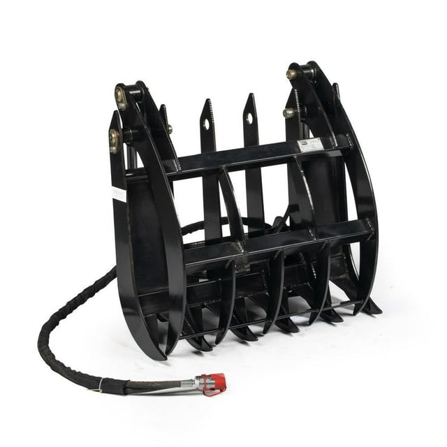 Titan Attachments 34" Clamshell Root Grapple Rake Attachment, Fits Mini Skid Steer Quick Tach ...