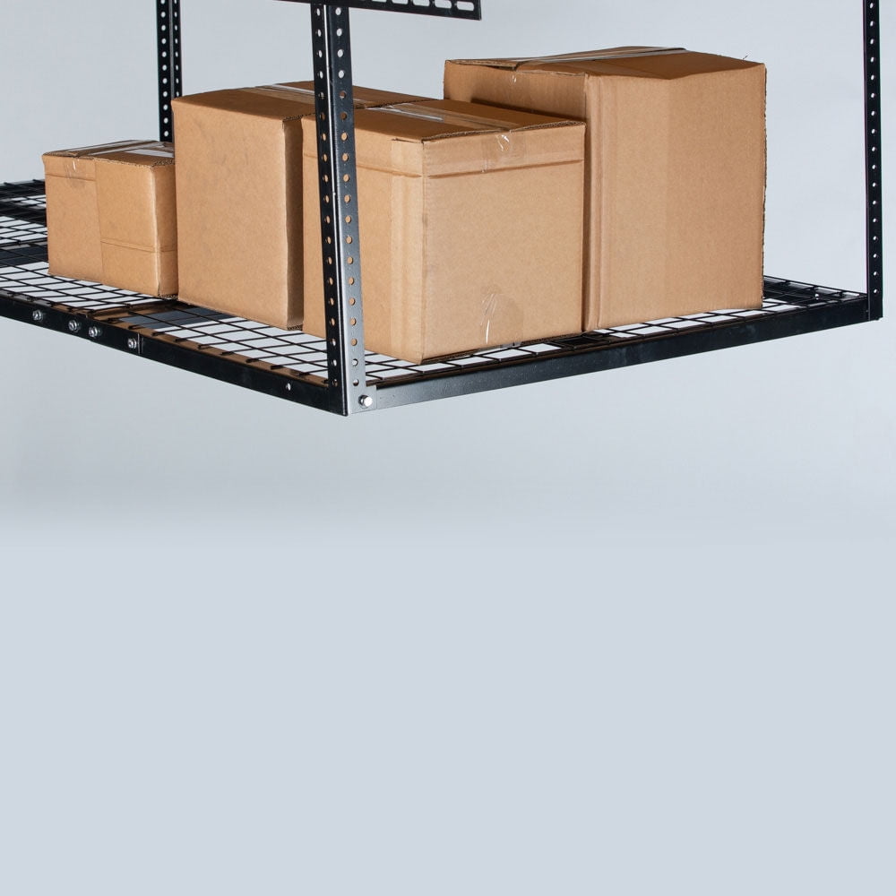 Titan Attachments 4 x 4 Adjustable Overhead Garage Storage Rack, 500 lb ...