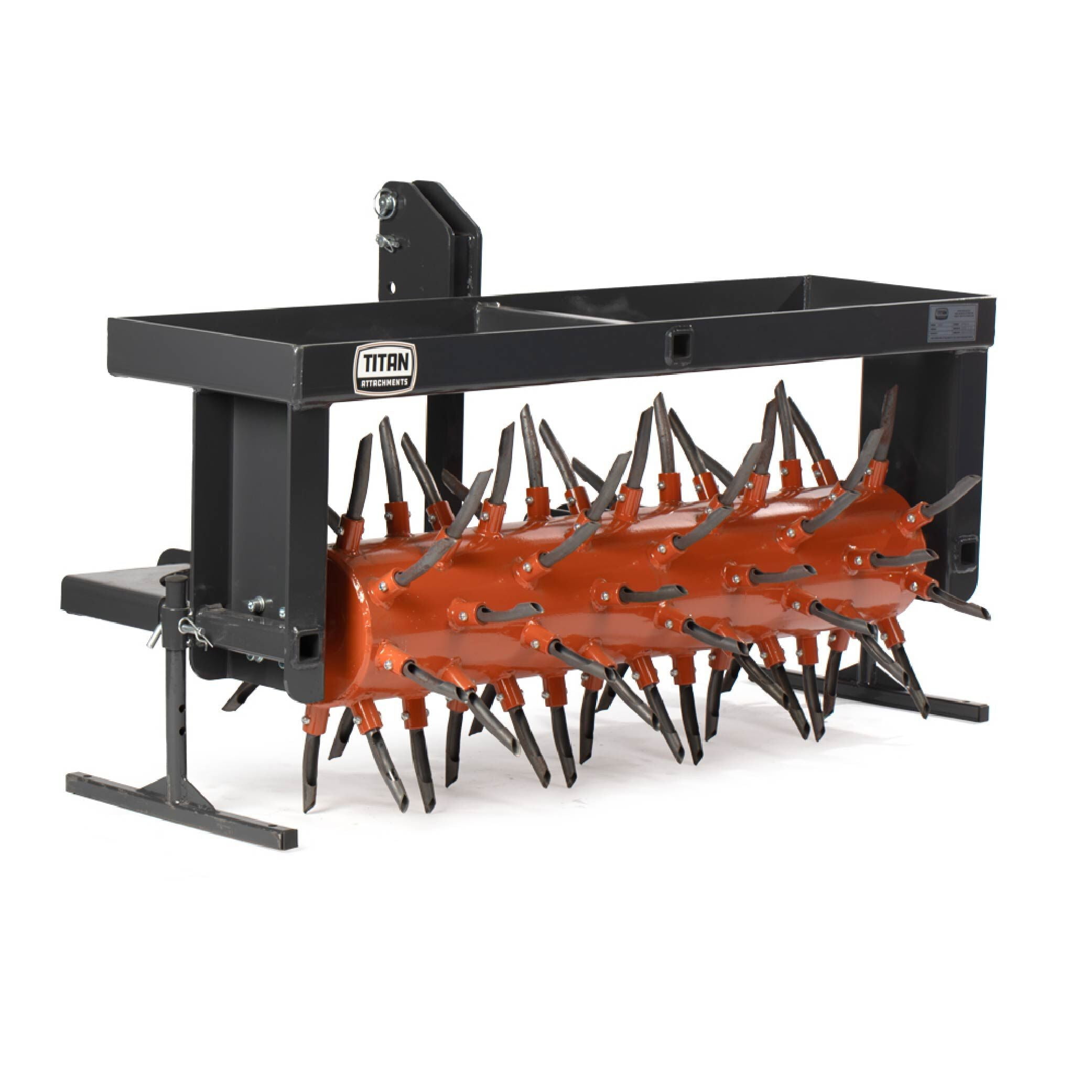 Titan Attachments 3 Point Drum Plug Aerator Tractor Attachment, 68 ...