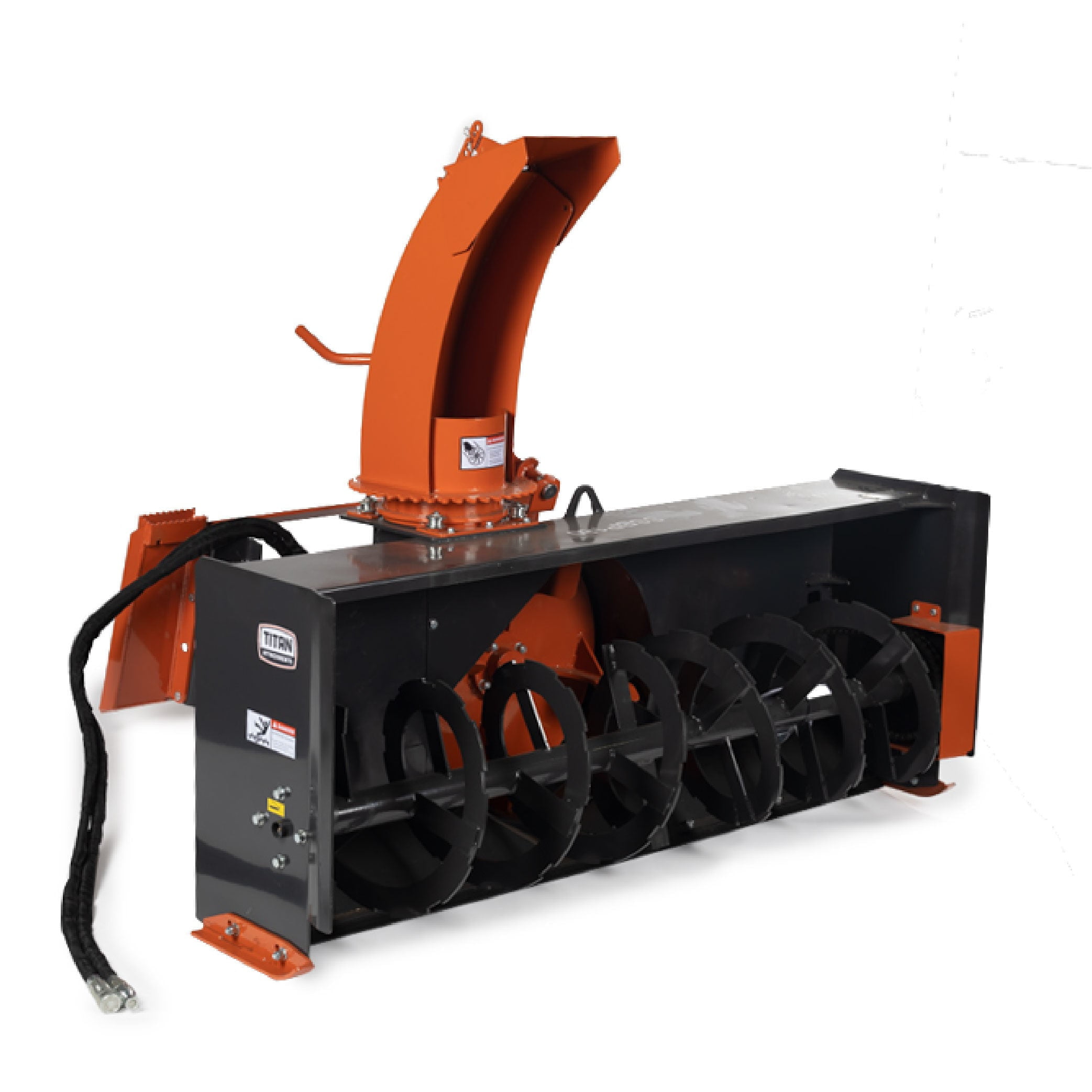 Titan Attachments 6 FT Skid Steer Snow Blower, Quick Tach, 360 ...