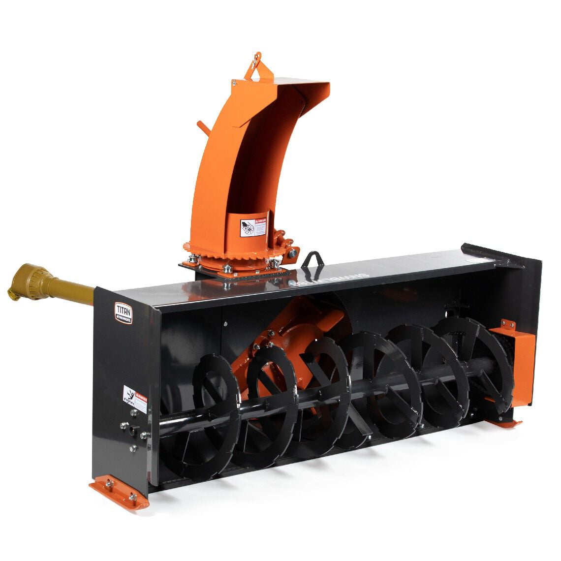Titan Attachments 6 FT Snow Blower, Category 1, 3 Point PTO Driven ...