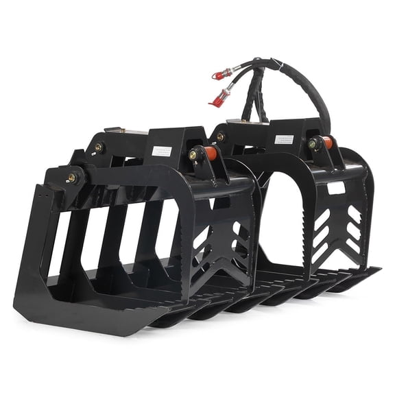 "Titan Attachments 60"" Root Grapple Rake V2 for Landscaping ...