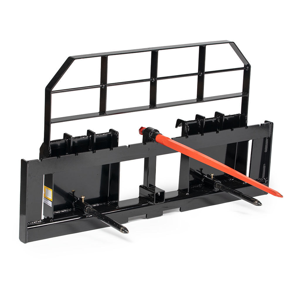 Titan Attachments 60" XL Skid Steer Hay Frame Attachment with 43" Hay ...