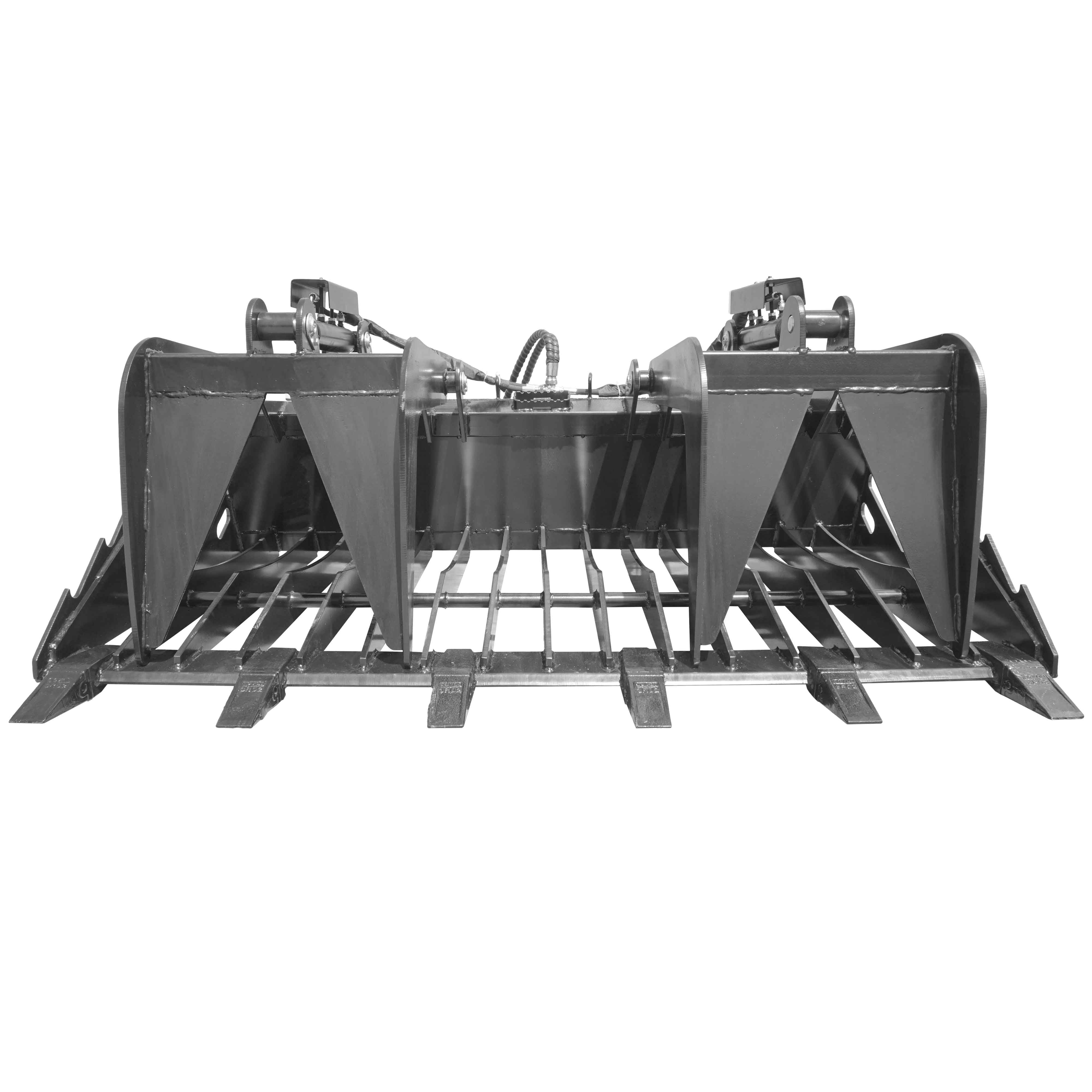 Titan Attachments 72" Skeleton Rock Grapple Rake Quick Tach Bucket ...