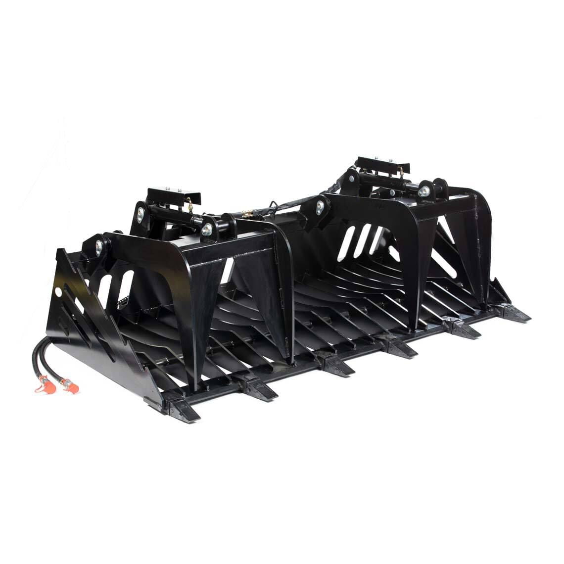 Titan Attachments 82" Skeleton Rock Grapple Rake, Universal Skid Steer ...
