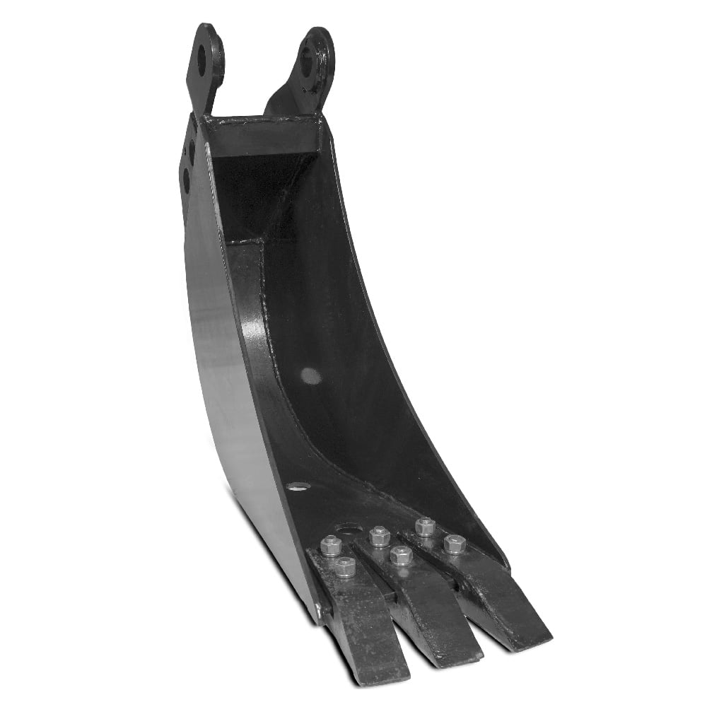 Titan Attachments 8in Wide Backhoe Bucket, 3-Carbon Steel Teeth ...