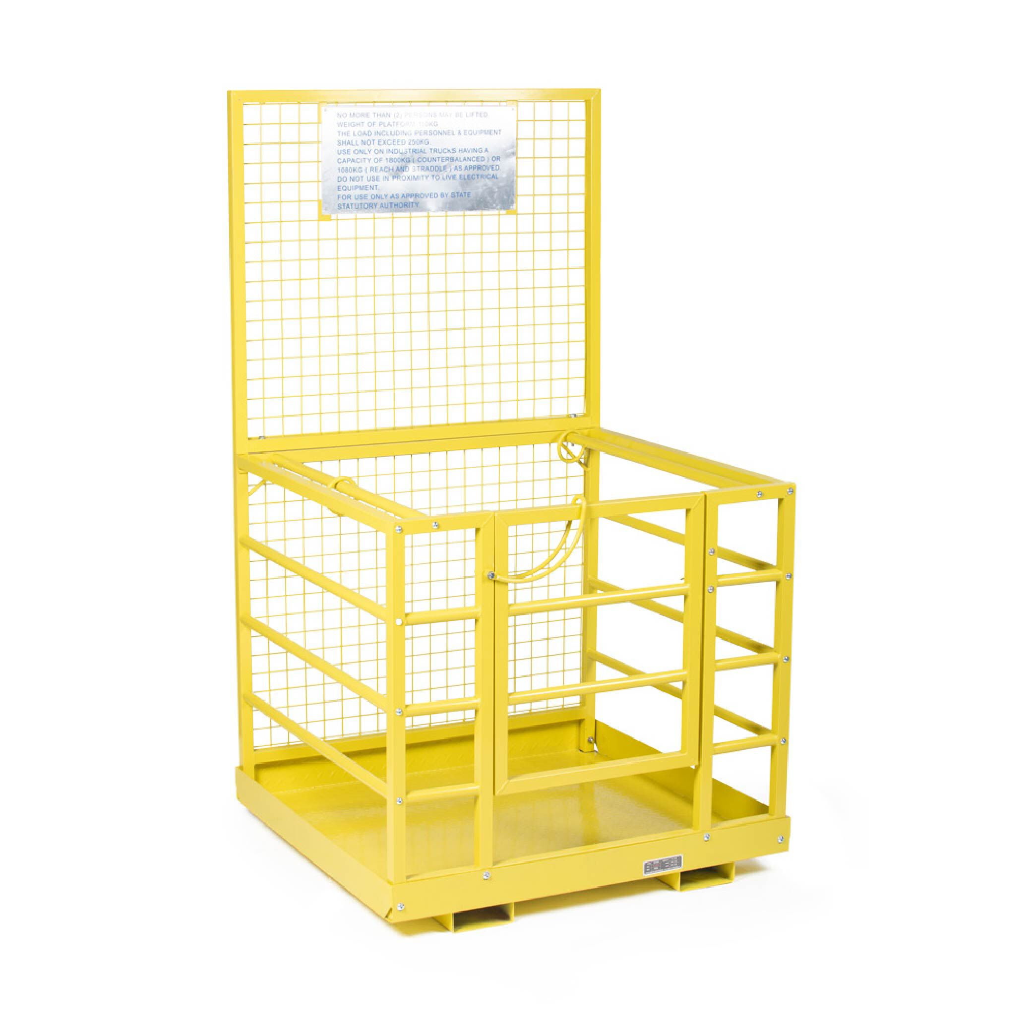 Titan Attachments HD 2 Person Forklift Safety Cage 45" x 43", Rated ...