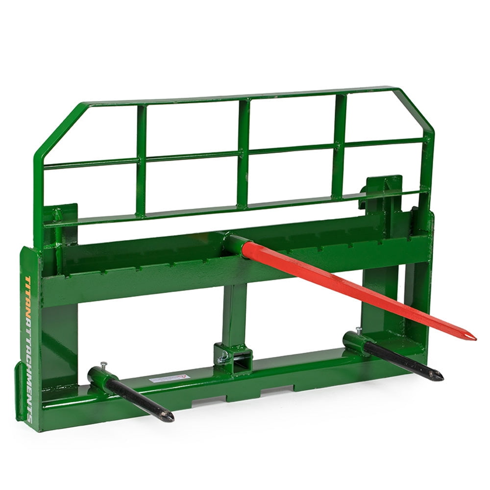 Titan Attachments Hook and Pin Hay Frame Attachment with 49in Hay Spear ...
