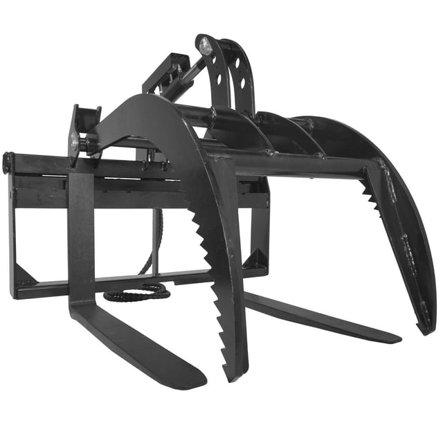 Titan Attachments Hydraulic Skid Steer Pallet Fork Grapple Attachment ...