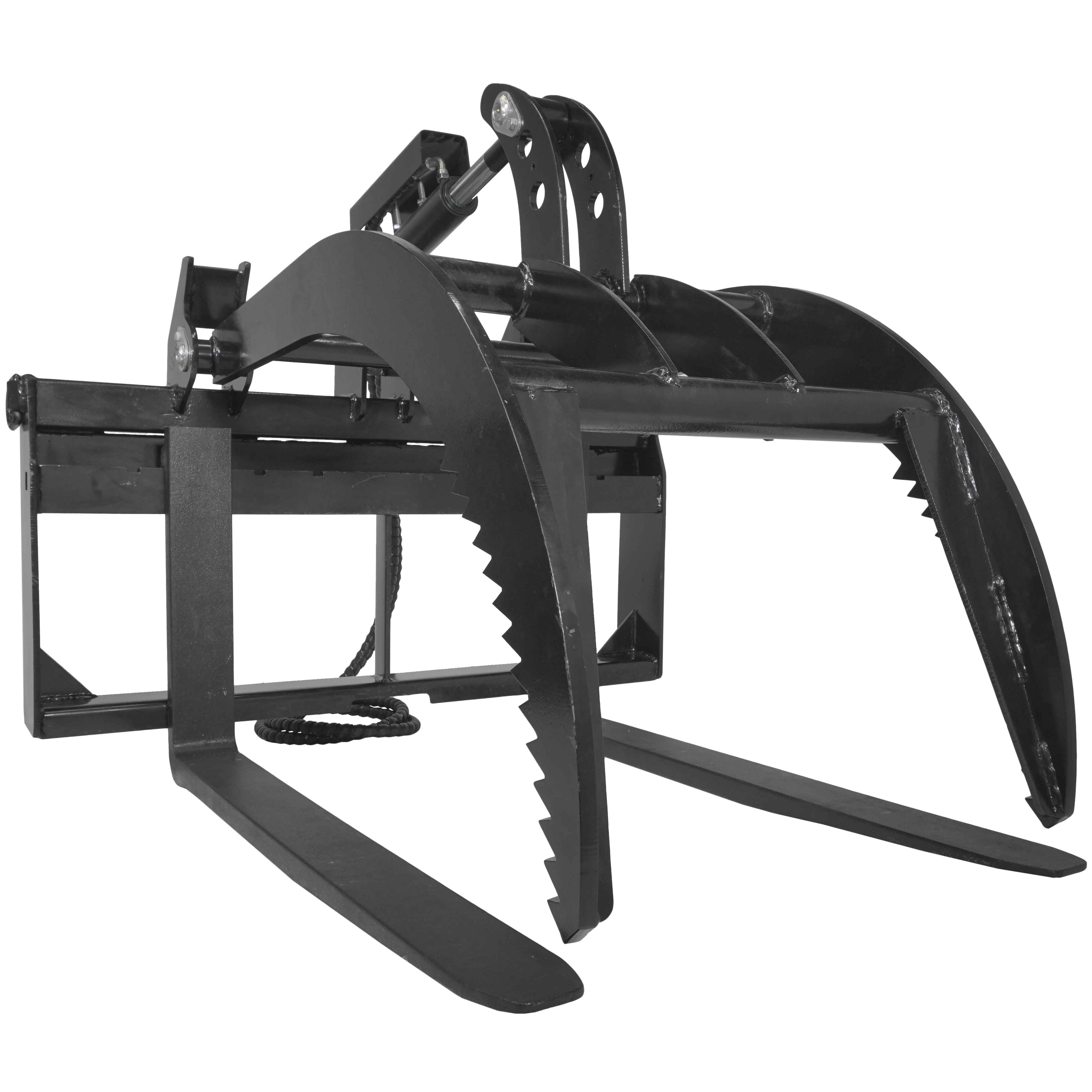 Titan Attachments Hydraulic Skid Steer Pallet Fork Grapple Attachment ...