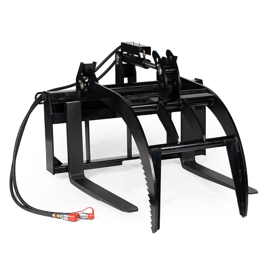Titan Attachments Hydraulic Skid Steer Pallet Fork Grapple Attachment ...