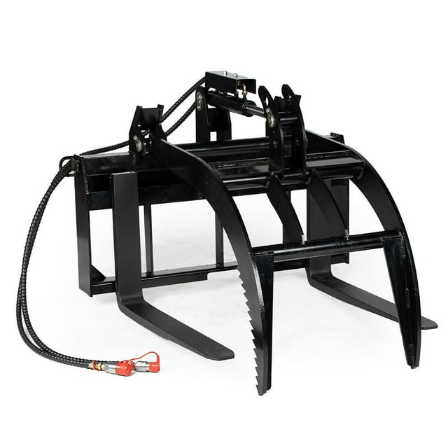 Titan Attachments Hydraulic Skid Steer Pallet Fork Grapple Attachment ...