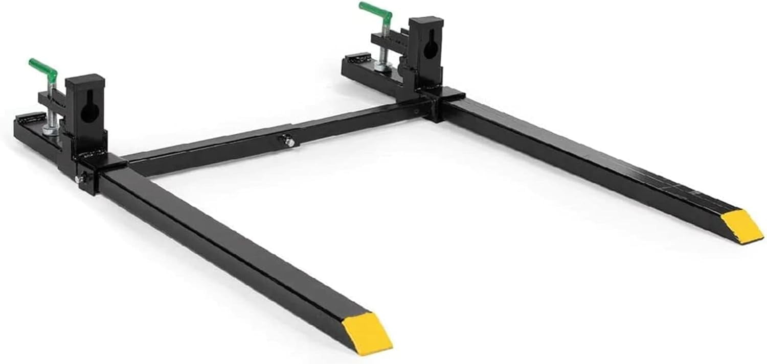 Titan Attachments Light-Duty 60" Clamp-on Pallet Forks with Adjustable ...