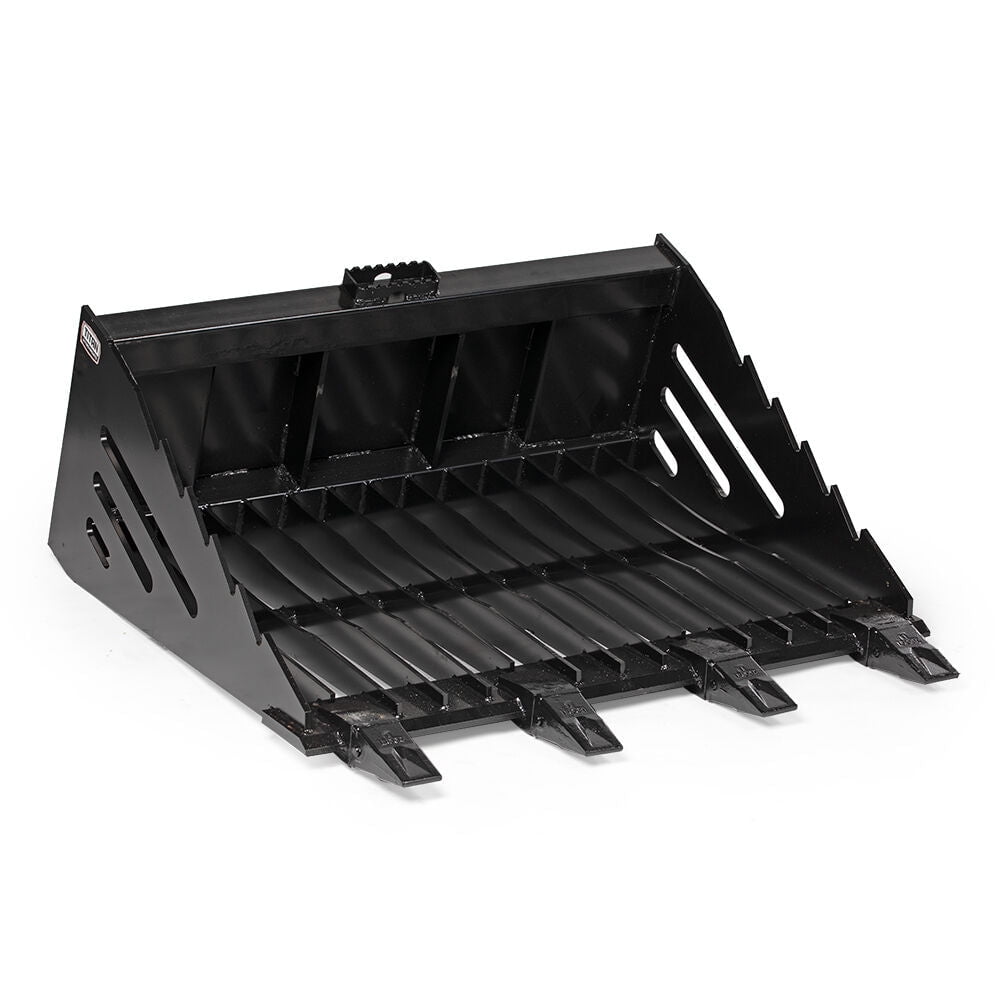 Titan Attachments Mini Skid Steer 3.5FT Skeleton Rock Bucket with Bolt ...